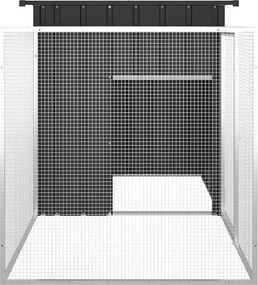 vidaXL Klec pro kuřata 200 x 91 x 100 cm pozinkovaná ocel [171546] Barva: Šedá
