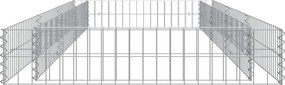 Gabionový vyvýšený záhon pozinkovaná ocel 300 x 100 x 20 cm 151313