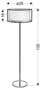 Stojací lampa SOLO 3xE14/40W/230V šedá/lesklý chrom