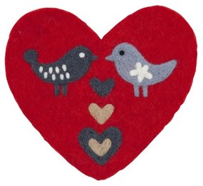 Plstěná podložka Love birds 20x20, Klippan Švédsko