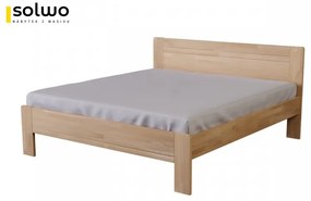 Masivní postel ALEXIA - Solwo Design Dřevo a odstín oleje: BUK Cink - Olej odstín BO103, Rozměr spací plochy: 160x200
