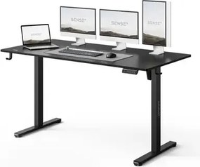 SENSE7 NOJO LIGHT Pracovní stůl černá / elektricky nastavitelná výška