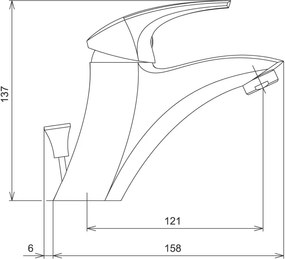 NOVASERVIS umyvadlová baterie s výpustí METALIA 57 chrom, 57002,0