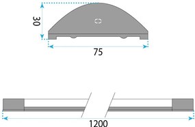 Toolight Toolight, JNH055-35N, lineární LED svítilna 120 cm, 36 W, 4000 K, černá, OSW-56251