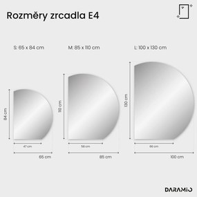 Kulaté zrcadlo do koupelny s LED osvětlením E4
