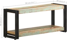 TV stolek 90 x 30 x 40 cm masivní recyklované dřevo 321979
