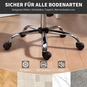 HOMCOM ergonomická kancelářská židle z jemného flanelu — otočná, nastavitelná, šedá