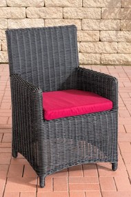 Židle Fontana / Sankt Marlo Rubinrot 5mm – černá