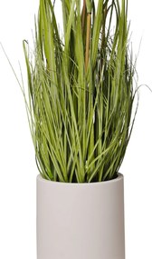 Umělá tráva v krémovém květináči SECCA, plast, výška 120 cm, zelená