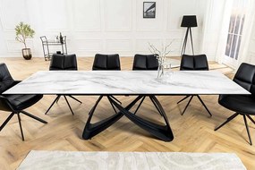 Roztahovací keramický stůl Bayarmaa 180-220-260 cm bílý