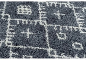Kusový koberec Shaggy Akira šedý 80x150cm