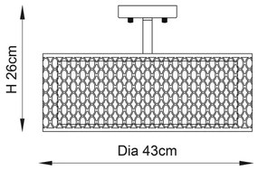 Endon 81966 - Přisazený lustr CORDERO 3xE27/10W/230V matný chrom