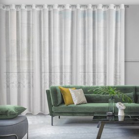 ZÁCLONA NA KROUŽCÍCH MARGO 300 CM X 250 CM CM BÍLÁ