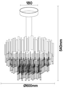 Brilagi - Přisazený lustr PLAZA 9xE14/40W/230V pr. 60 cm
