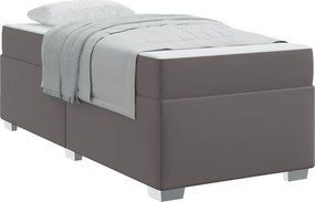 Rám postele Šedá 100 x 200 cm PVC 3399228