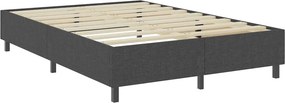 Postel boxspring šedá textil 140 x 200 cm 287464