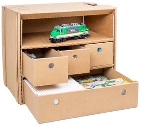 KARTON PAK Úložné boxy na oblečení, organizéry do skříně EKO KARTON 55x40x21cm - zásuvka