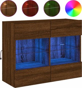 vidaXL Nástěnná TV skříňka s LED osvětlením 78,5 x 30 x 60,5 cm [837105] Barva: šedá sonoma
