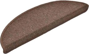 Schodové rohože 20 ks 56 x 17 x 3 cm kávově hnědé, půlkulaté 3365785