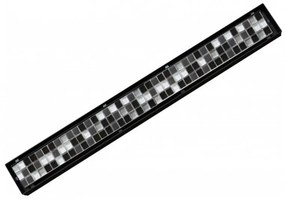Odtokový žlab ke stěně MEXEN FLAT WALL 2v1 110 cm černý
