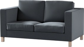 Potah na pohovku IKEA  Karlanda 2-místná, krátký barva šedá látka sametová