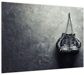Skleněný obraz boxerských rukavic (70x50 cm)