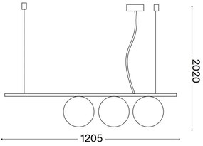 Ideal Lux - LED Lustr na lanku PERLINE 3xG9/3W/230V zlatá
