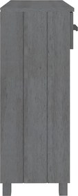 Konzolový stolek HAMAR tmavě šedý 90x35x90 cm masivní borovice 340466