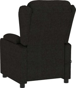 Elektrické masážní křeslo černé textil 3098791