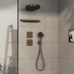 Hansgrohe ShowerSelect Comfort Q, ventil pod omítku pro 3 spotřebiče, kartáčovaný bronz, HAN-15587140