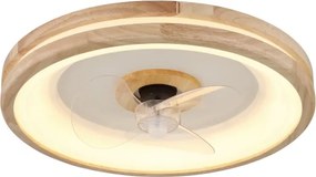 Globo 03650 - LED Stropní svítidlo s ventilátorem GATIAN LED/30W/230V hnědá + DO