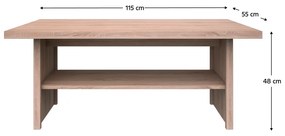 Kondela Konferenční stolek 115, dub sonoma, TOPTY TYP 26