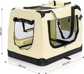 Přepravní box fudajo – 82 × 56 × 58 cm, béžová (64188)