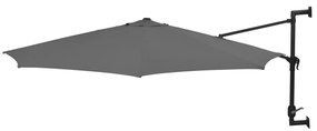 Nástěnný slunečník s kovovou tyčí - 300 cm | antracitový