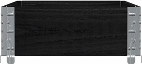Zahradní truhlík černý 100 x 50 cm masivní borové dřevo 3295388