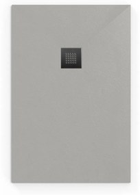 Sprchová vanička obdélníková SAT Alek 120x80 cm litý mramor šedá SATALEK12080S