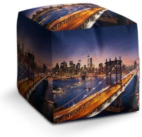 Sablio Taburet Cube Most v New Yorku: 40x40x40 cm