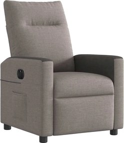 Elektrické polohovací křeslo taupe textil 3324043