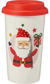 Kameninový kelímek s víčkem Santa 400 ml