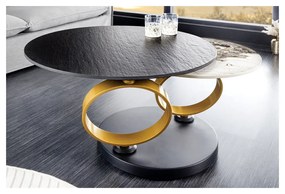 Massive home | Konferenční stolek DANCING RINGS GOLD otočný