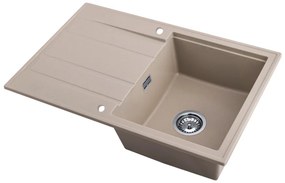 Gamma Modern 8050, 1-komorový granitový dřez 790x500x210 mm, béžová, GMA-ZM-8050-B