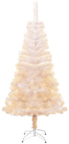 344633 vidaXL Umělý vánoční stromek s duhovým jehličím bílý 120 cm PVC