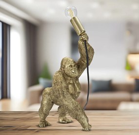 Stolní lampa Gorilla 40 cm zlatá