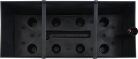 Vyvýšený záhon antracitový 60 x 25 x 46 cm PP ratan 152208