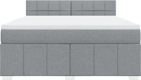 Box spring postel s matrací světle šedá 180 x 200 cm textil 3287147