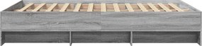 Rám postele šedý sonoma 140 x 190 cm kompozitní dřevo 3295686