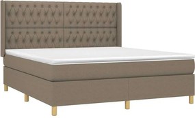 Box spring postel s matrací taupe 180x200 cm textil 3132253
