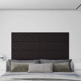 vidaXL Nástěnné panely 12 ks černé 90 x 30 cm umělá kůže 3,24 m²