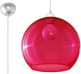 Sollux Lighting Ball závěsné svítidlo 1x60 W červená SL0253
