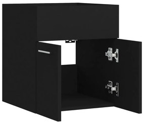 Skříňka pod umyvadlo černá 41 x 38,5 x 46 cm dřevotříska - Default Title